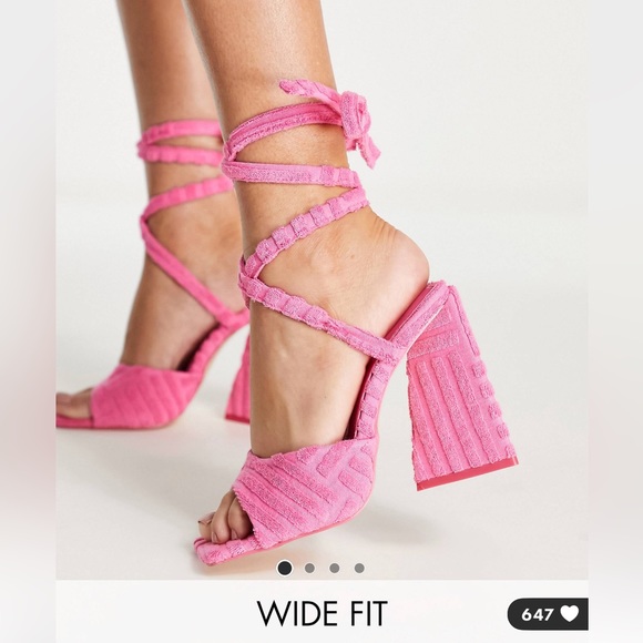 Public Desire | Shoes | Public Desire Tie Up Block High Heel | Poshmark